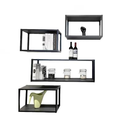 China Metal Storage Hanging Aluminum Wall Racks Hanging Wall Mount Shelf for Decorative for sale