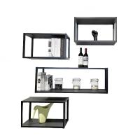 China Metal Storage Hanging Aluminum Wall Racks Hanging Wall Mount Shelf for Decorative for sale