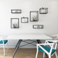 China Metal Storage Hanging Aluminum Wall Racks Hanging Wall Mount Shelf for Decorative for sale
