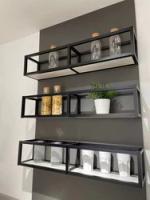 China New Design Metal Wall Mounted Shelf Aluminum Frame CD Shelf for Decorative for sale