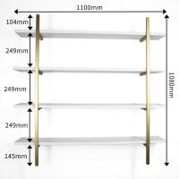 China Creative Wall Floating Display for Books Garage Kits and Ornaments Wall-mounted Wooden and Metal Shelves Rack for Living Room for sale