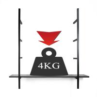 China Creative Wall Floating Display for Books Garage Kits and Ornaments Wall-mounted Wooden and Metal Shelves Rack for Living Room for sale