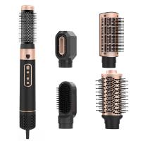 China 1000W 5 in 1 Multi Hair Dryer Styler With Hot Air Brush Professional Salon Curler Straightener Tools for sale