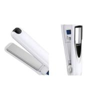 China Light Weight Fast Heating Golden Titanium Electric Hair Straightener With MCH for sale