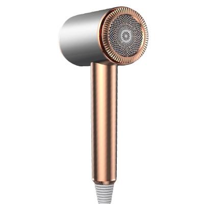 China Lightweight Golden Travel Hair Dryer With 2 Speed Setting For Fast Drying for sale