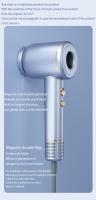 China Automatic Luxury Appearance ABS Blue  High Speed Hair Dryer LOGO Customization for sale