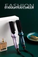 China Jiuoaky Purple Negative Ion Hot Comb Straightener With Built In Comb Accessories for sale