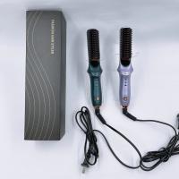 China Jiuoaky Purple Negative Ion Hot Comb Straightener With Built In Comb Accessories for sale