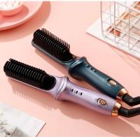 China Jiuoaky Purple Negative Ion Hot Comb Straightener With Built In Comb Accessories for sale