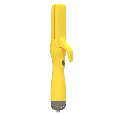 China Fashionable Yellow Travel Hair Straightener Styler Airflow Ionic Blow Dryer for sale