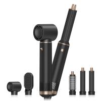 China 5 in 1 Black Gift Box Hair Dryer One Step Professional Negative Ion Multi Function Styler for sale