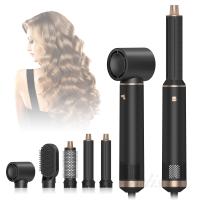 China 5 in 1 Black Gift Box Hair Dryer One Step Professional Negative Ion Multi Function Styler for sale