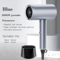 China 2000W Powerful Blue Light Portable Foldaing Hair Dryer For Hotel Travel for sale