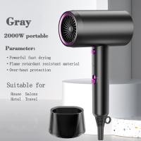 China 2000W Powerful Blue Light Portable Foldaing Hair Dryer For Hotel Travel for sale