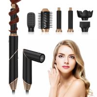 China 6 In 1 Multifunctional Blow Dryer Brush Set With Diffuser And Leather Case for sale