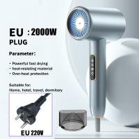 China 2000W Powerful High Speed Hair Blow Dryer LCD Liquid Crystal Display Negative Ion Salon Hair Dryer for sale