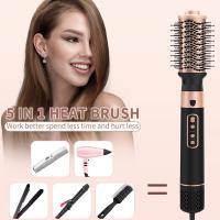 China 6 In 1 Hot Air Dryer Brush Professional Hair Straightener Hair Brush High Speed Blow Dryer Set for sale