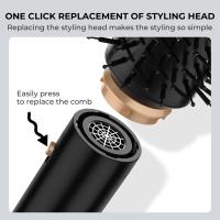 China Professional 6 In 1 Powerful Foldable Hot Air Hair Styler Dryer Ionic Beauty Salon Balck Golden for sale
