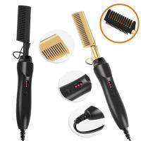 China Heating Comb Hair Straightener Heat Combs Ceramic Multifunctional Copper Electric Hot Comb for sale