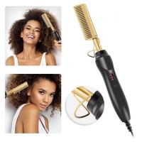 China Heating Comb Hair Straightener Heat Combs Ceramic Multifunctional Copper Electric Hot Comb for sale