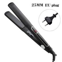 China 65W MCH 2 in 1 Hair Straightener LCD Display Flat Iron Multi Function Hair Curler With 3 Size Panel for sale