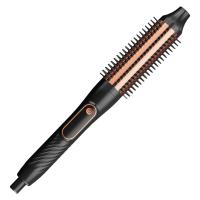 China Tourmaline Ceramic Hair Curling Brush With Adjustable Temperature And 1.6M Power Cord for sale