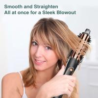 China Tourmaline Ceramic Hair Curling Brush With Adjustable Temperature And 1.6M Power Cord for sale