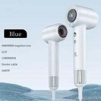 China Professional High Speed Hair Dryer 1600W Negative Ion Salon Intelligent Temperature Display Screen for sale