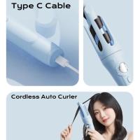 China Wireless 47W Automatic Hair Curler Iron With Ion Technology Type-C Charging Outdoor for sale