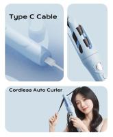 China Portable Fast Heating Long-lasting Curls Hair Dryer Styler Cordless Curling Iron Titanium Flat Iron for sale