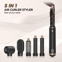 China Multifunctional 5 in 1 Hot Air Comb Set Styling Noise Reduction Curling Iron Negative Ion Technology for sale