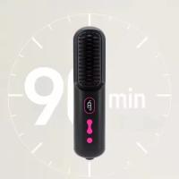 China Rechargeable Wireless Hair Straightening Comb Negative Ion No Hair Damage Portable for sale