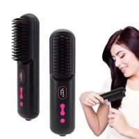 China Rechargeable Wireless Hair Straightening Comb Negative Ion No Hair Damage Portable for sale