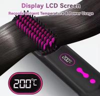 China Rechargeable Wireless Hair Straightening Comb Negative Ion No Hair Damage Portable for sale