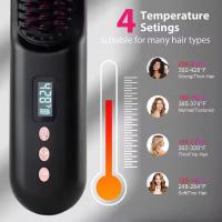China Cordless Hair Straightening Brush with 4 Temperature Settings PD20W Fast Charging Anti Scald Fast Heating Design for sale