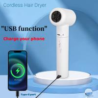 China Portable 450W Cordless Hair Dryer with 48000mAh Big Battery Capacity Compact Design for sale