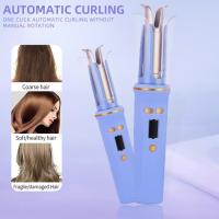 China USB Rechargeable Portable Hair Curler Travel Cordless Mini Hair Iron Auto Curler LCD Display Temperature for sale