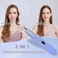 China USB Rechargeable Portable Hair Curler Travel Cordless Mini Hair Iron Auto Curler LCD Display Temperature for sale