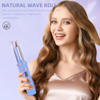 China USB Rechargeable Portable Hair Curler Travel Cordless Mini Hair Iron Auto Curler LCD Display Temperature for sale