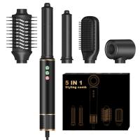 China 5 In 1 Hot Air Brush High Speed Brushless Motor Automatic Curling Hair Dryer Set Negative Ion Aviation Aluminum Shell for sale