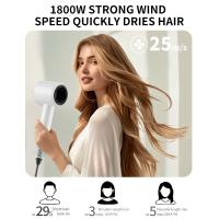 China Professional Salon Grade 1800W High Power 5 Billion Plasma Lightweight Fast Drying Hair Dryer With Customized Logo And Three Nozzles for sale