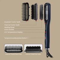 China Ultra-high Temperature Negative Ion Hair Straightening Comb With 2 Speed Settings And Over One Hour Battery Life for sale