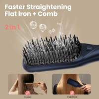 China Ultra-high Temperature Negative Ion Hair Straightening Comb With 2 Speed Settings And Over One Hour Battery Life for sale