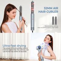 China 220V 5 in 1 Speed Hot Air Styler Professional Frizz-Free Blow Dryer Brush Curl Straighten with Travel Bag 3 Gear Cold for sale
