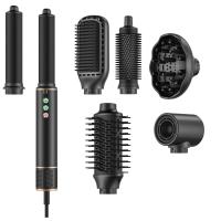 China 7 in 1 High-Speed Hot Air Styler 110 000 RPM Rotatable Hair Professional Frizz-Free Blow Dryer Brush No Heat Damage for sale