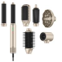 China 7 in 1 High-Speed Hot Air Styler 110 000 RPM Rotatable Hair Professional Frizz-Free Blow Dryer Brush No Heat Damage for sale
