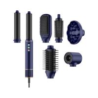 China 7 in 1 High-Speed Hot Air Styler 110 000 RPM Rotatable Hair Professional Frizz-Free Blow Dryer Brush No Heat Damage for sale