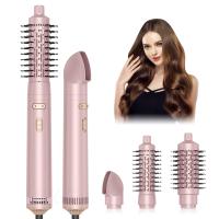 China Hair Dryer Brush 6 in 1 Hair Styler Silver Ionic Technology Fast Drying Multi Styler for Straight Curly and Coily Hair for sale
