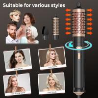 China Hair Dryer Brush 6 in 1 Hair Styler Silver Ionic Technology Fast Drying Multi Styler for Straight Curly and Coily Hair for sale