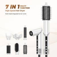 China Fast Drying 8-in-1 Professional Hot Air Hair Dryer Brush with Auto-Wrap Curler and 2M Power Cord 1500W Multi-Styler for sale
